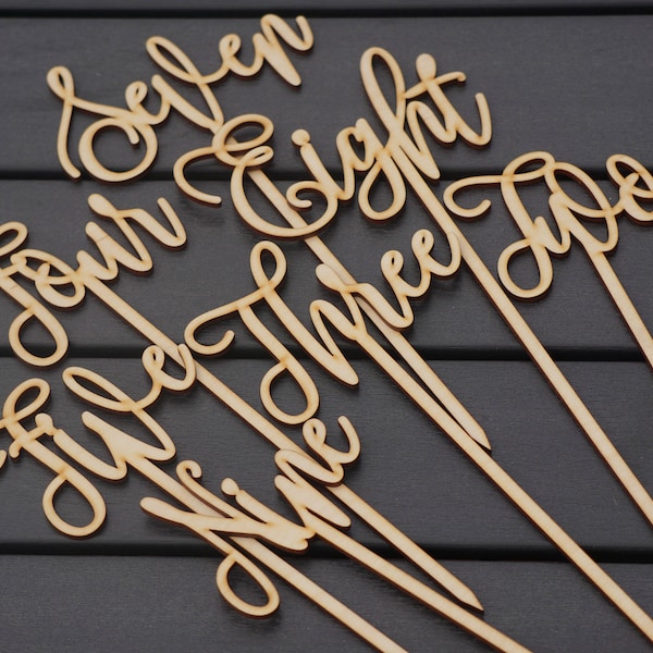 Wooden Numbers - Etsy