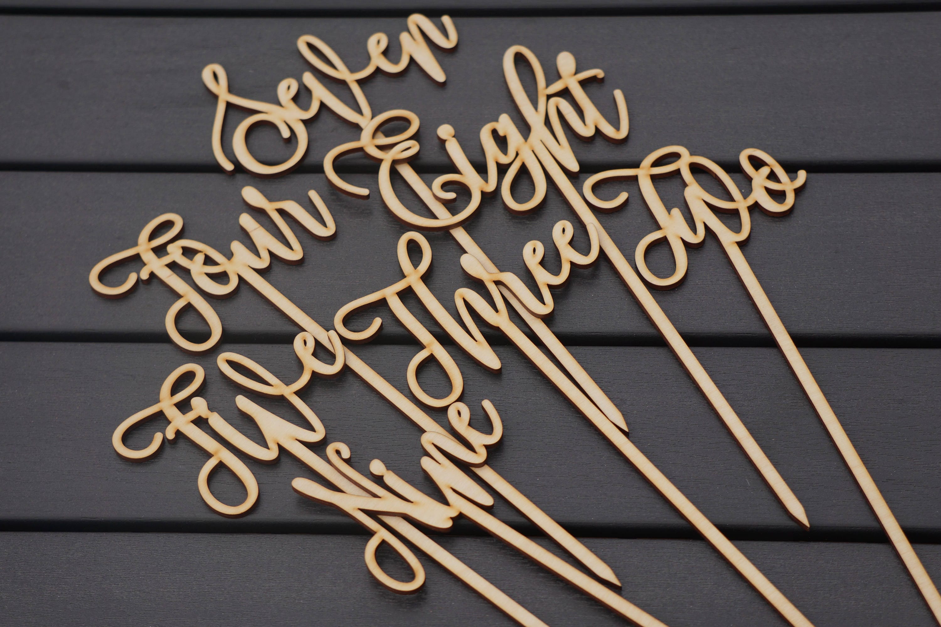 Wooden Table Numbers Custom Wedding Table Number Text Table - Etsy