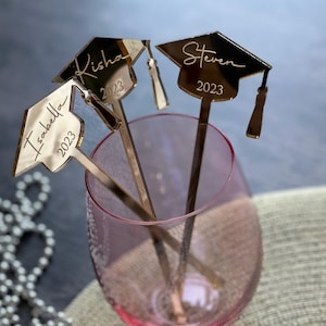Custom Graduation Graduation PARTY Drink Stirrers Class 2025 Stirrers ...