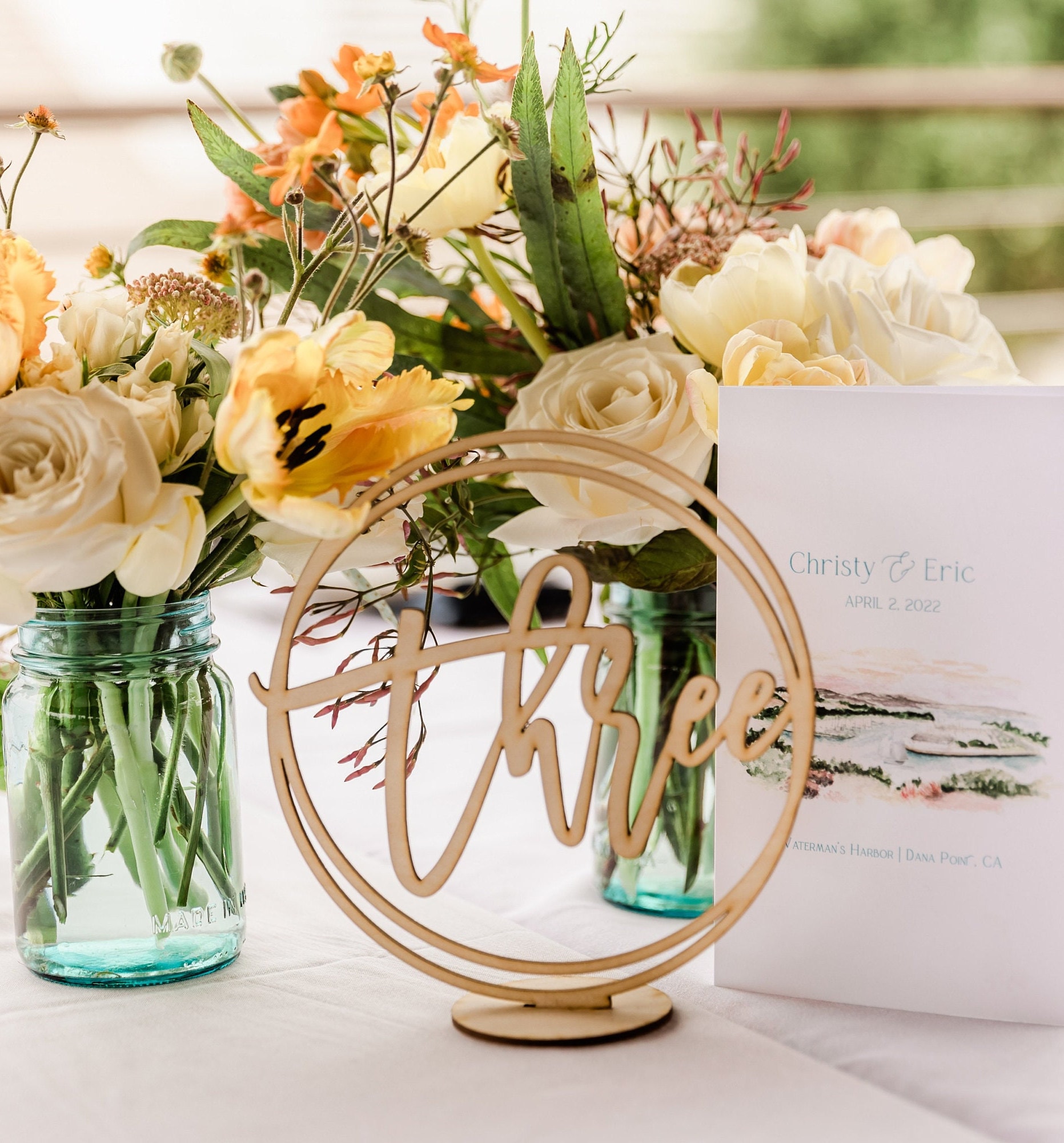 Freestanding Wooden Table Numbers Wooden Table Numbers Round - Etsy