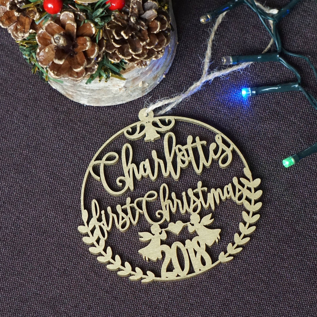 Baby First Christmas Bauble Custom Baby First Christmas Ornament Custom ...