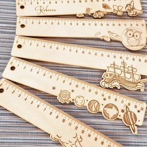 Personalized Wooden Ruler Custom Ruler Laser Cut Ruler Engraved Ruler ...