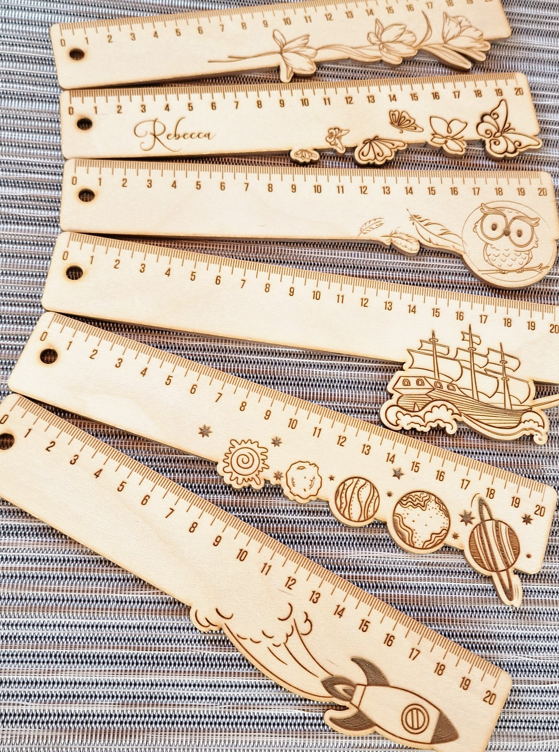 Personalized Wooden Ruler Custom Ruler Laser Cut Ruler - Etsy