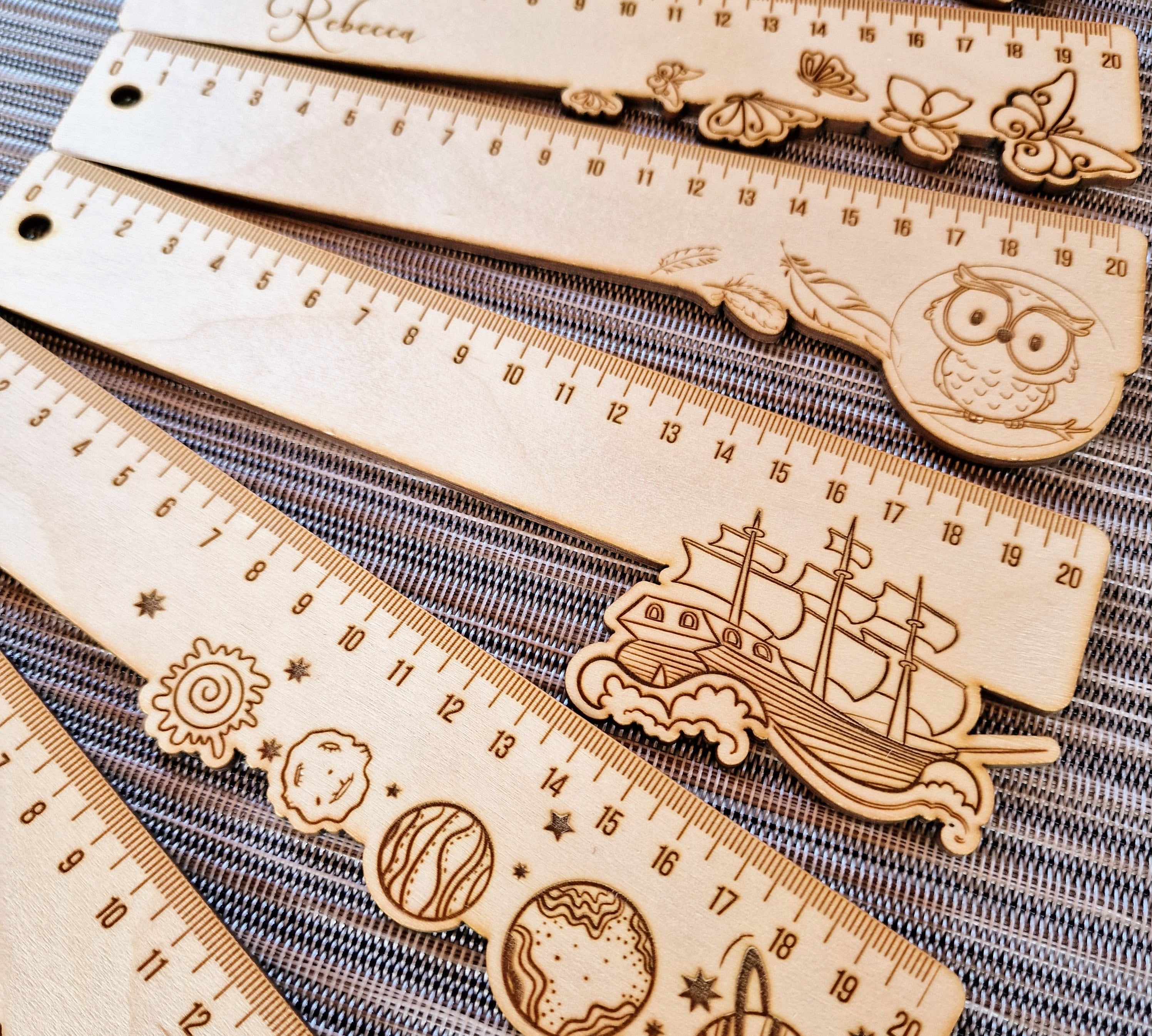 Personalized Wooden Ruler Custom Ruler Laser Cut Ruler - Etsy