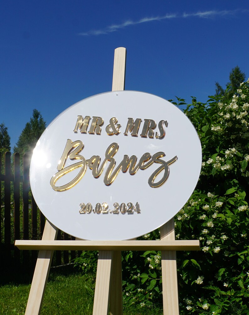 Round Wedding Welcome Sign Ceremony Welcome Sign Acrylic | Etsy