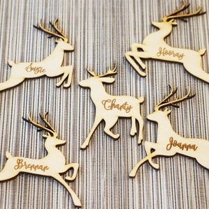 Table Decor Christmas Place Cards Reindeer Place Cards Christmas Table ...