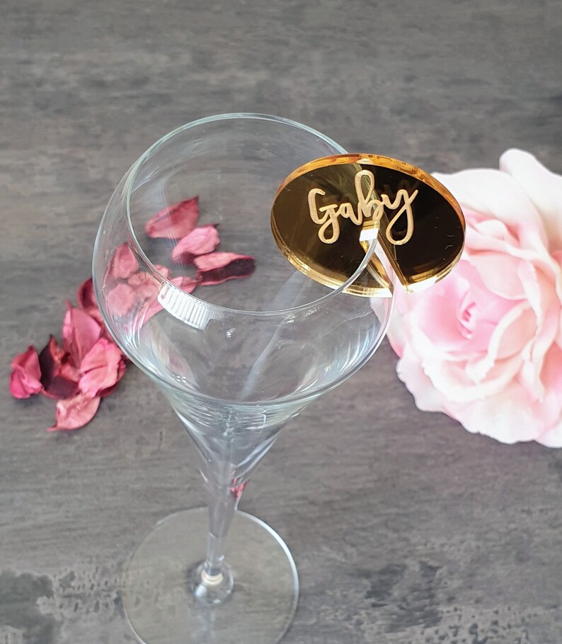 Glass Decors Guest Seating Cards Custom Glass Marker Wedding Glass ...