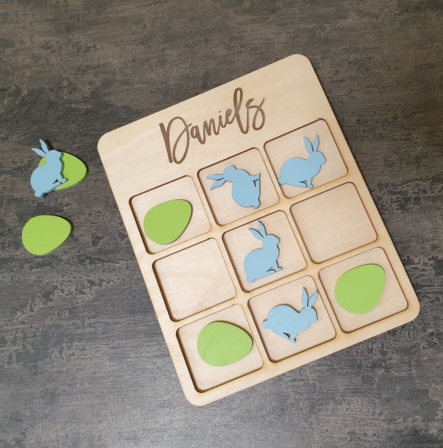 Custom Easter Tic Tac Toe Game Easter Game Personalised Easter - Etsy