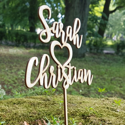 Cake Topper Wood Cake Topper Laser Cut Wedding Signs Custom - Etsy