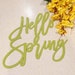 Hello Spring Script Word Cutout Wood Lettering Spring Wreath Supplies ...