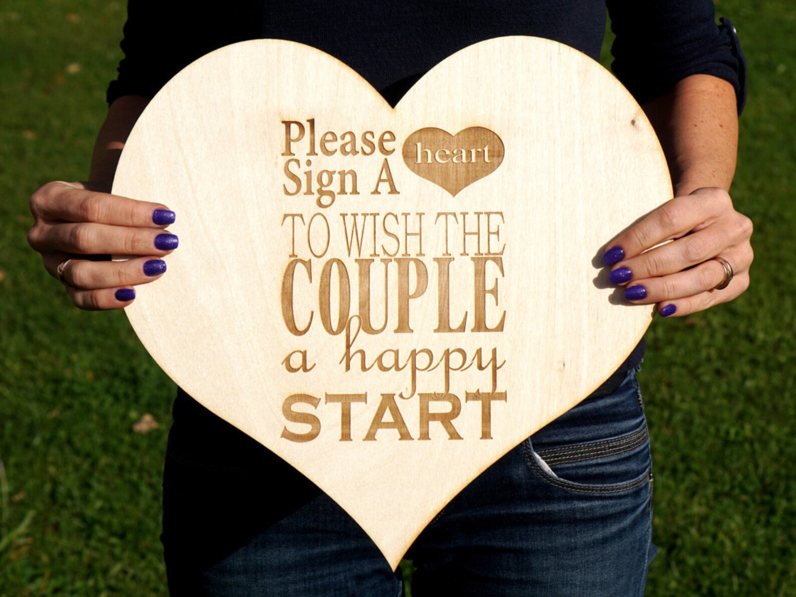 Large Laser Cut Custom Heart Large Heart Wooden 14" Big Heart Custom ...