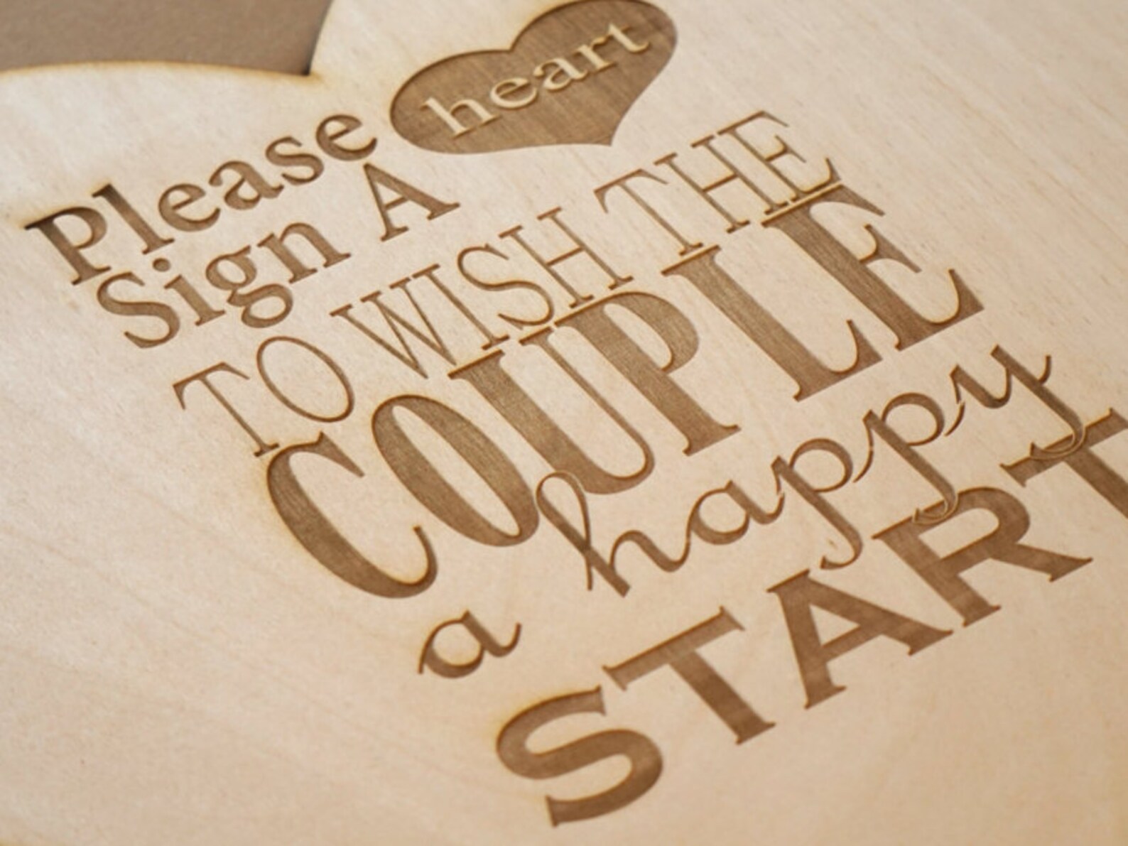 Large Laser Cut Custom Heart Large Heart Wooden 14" Big Heart Custom ...