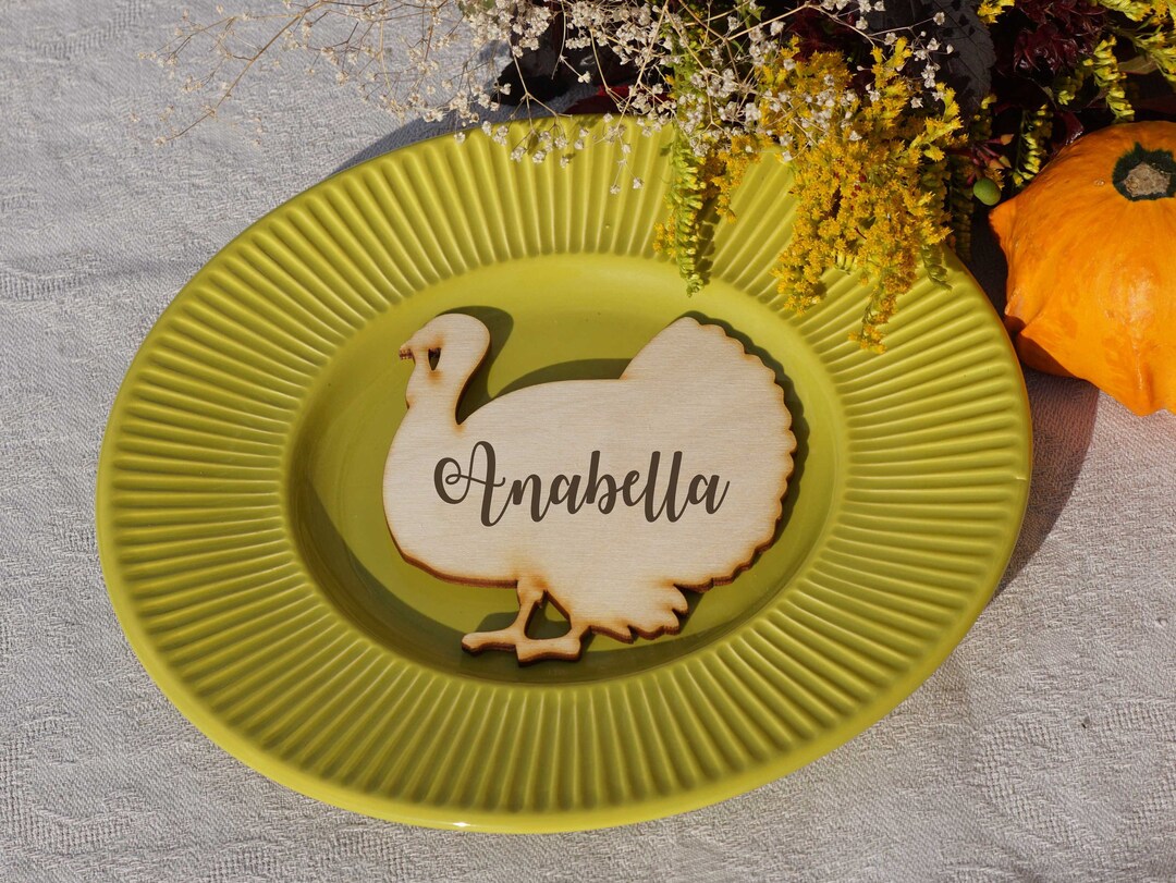 Turkey Place Cards Turkey Design Place Card Laser Cut Place Cards ...
