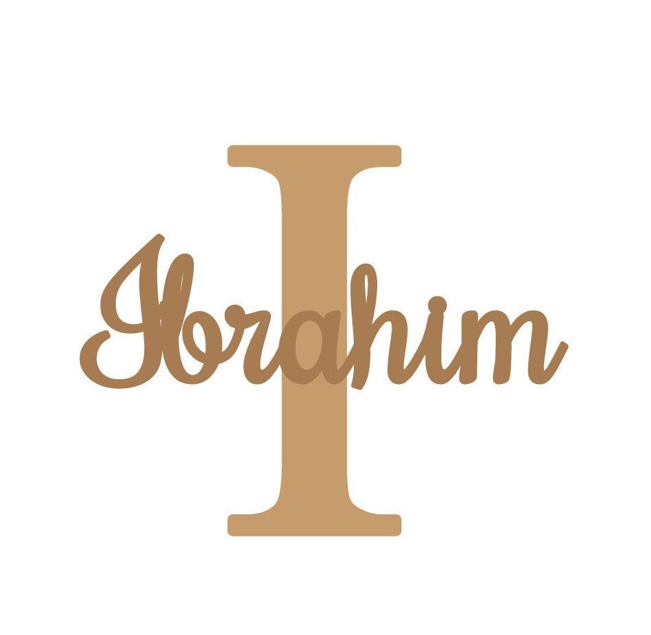Big Letter With Name Sign Custom Name Sign With Initial Personalized ...