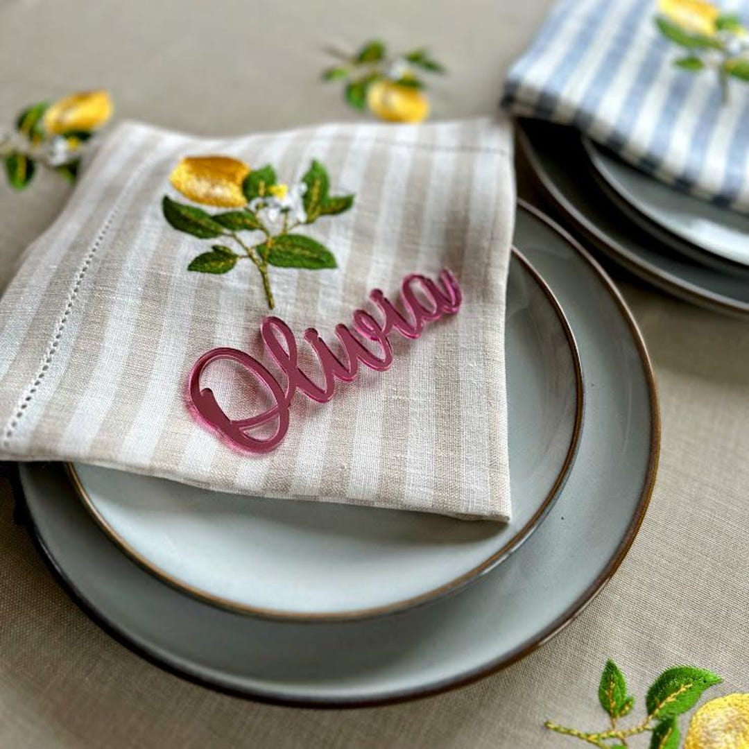 Custom Wedding Place Cards Laser Cut Names Wedding Place Sign Dinner ...