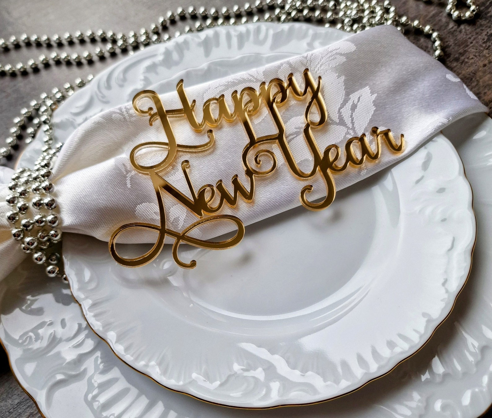 Happy New Year Table Decor Happy New Year Place Cards Happy New Year ...