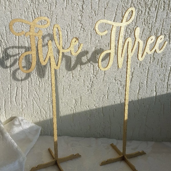 Wooden Table Number - Etsy