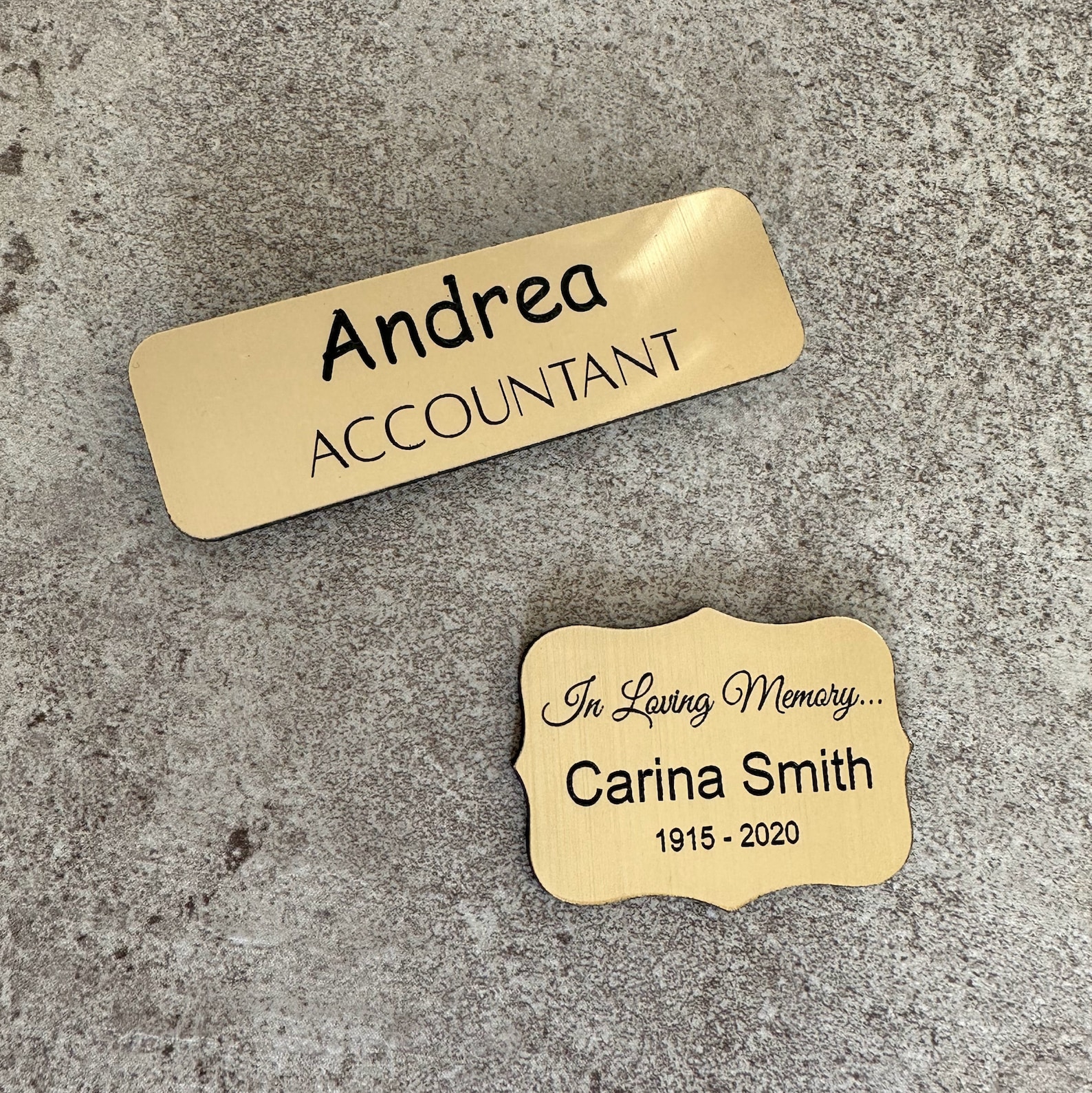 Engraved Label Custom Badge Trophy Label Personalized Engraved Name ...