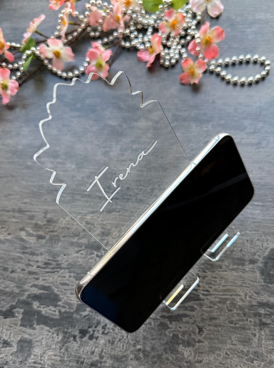 Custom Phone Stand Acrylic Phone Stand Engraved Phone Stand Custom ...