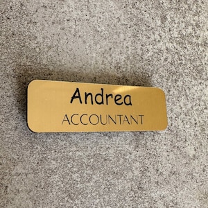 Custom Badge With Magnet Personalized Engraved Name Badge Business Name ...