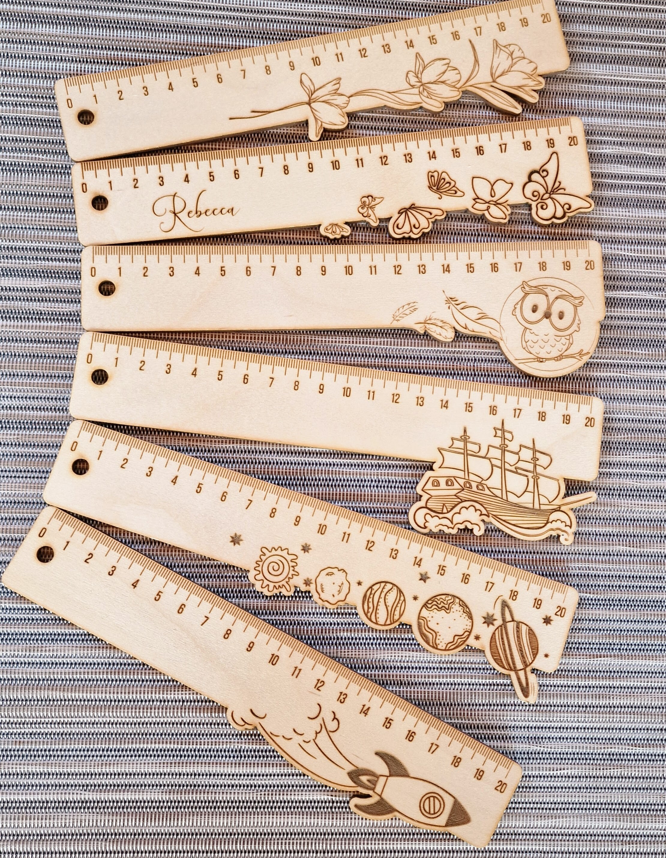 Personalized Wooden Ruler Custom Ruler Laser Cut Ruler - Etsy