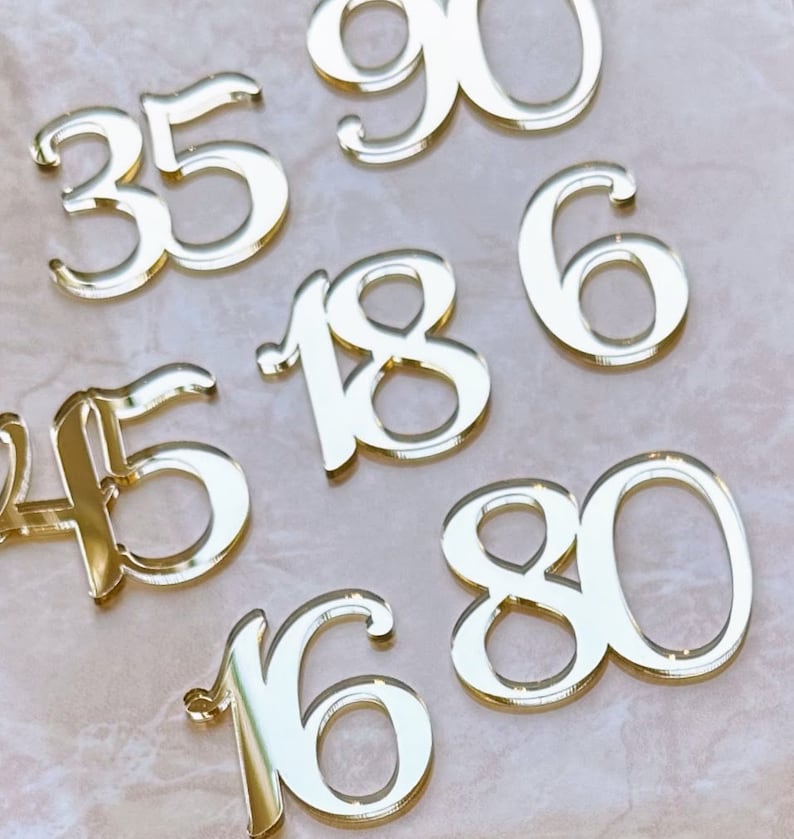 Acrylic Numbers Custom Number Craft Lasercut Numbers Wedding Numbers ...
