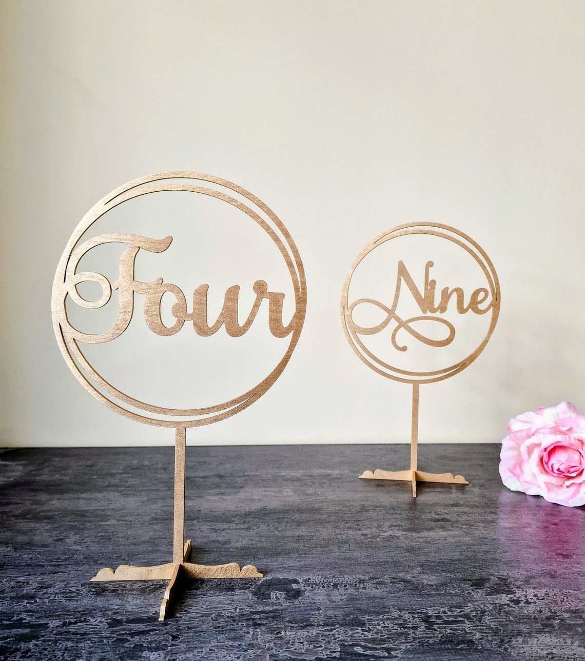 FREE STANDING NUMBERS Wood Table Numbers Wedding Round Table - Etsy