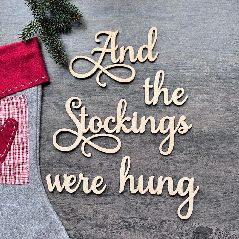 The Stockings Were Hung Sign - Etsy