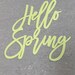 Hello Spring Script Word Cutout Wood Lettering Spring Wreath - Etsy