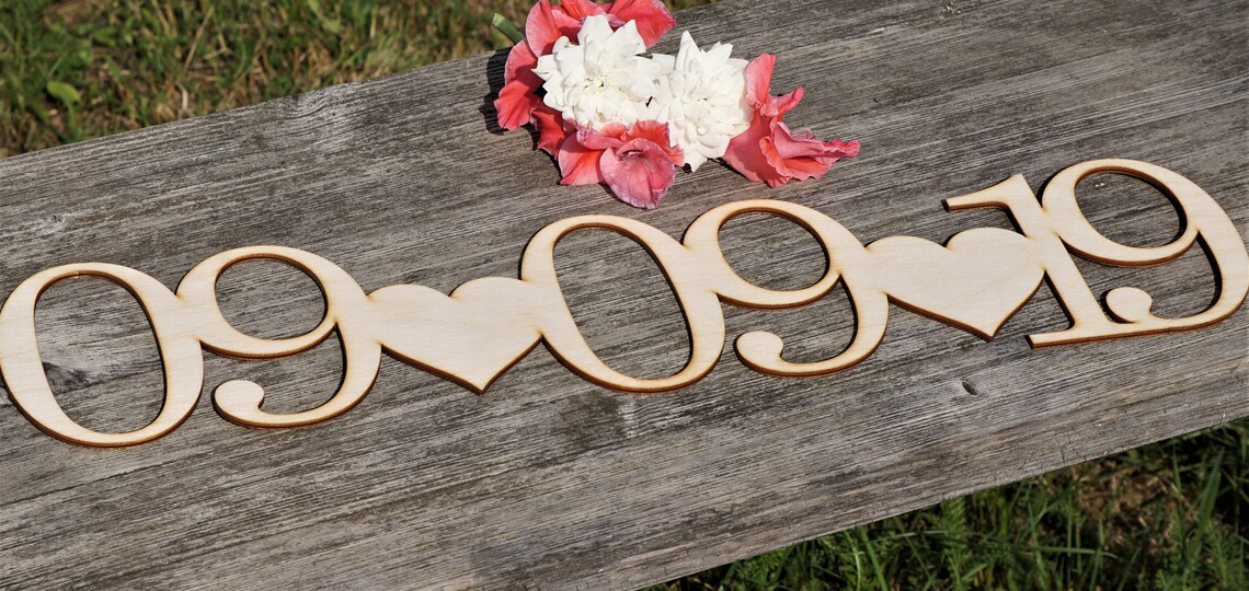 Custom Wedding Date Personalised WEDDING Table DECOR Custom Date ...