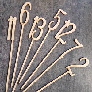 Wooden Table Numbers, Custom Wedding Table Numbers Wood Custom Table ...
