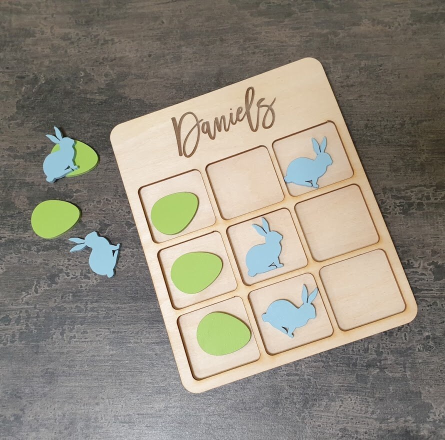 Custom Easter Tic Tac Toe Game Easter Game Personalised Easter | Etsy