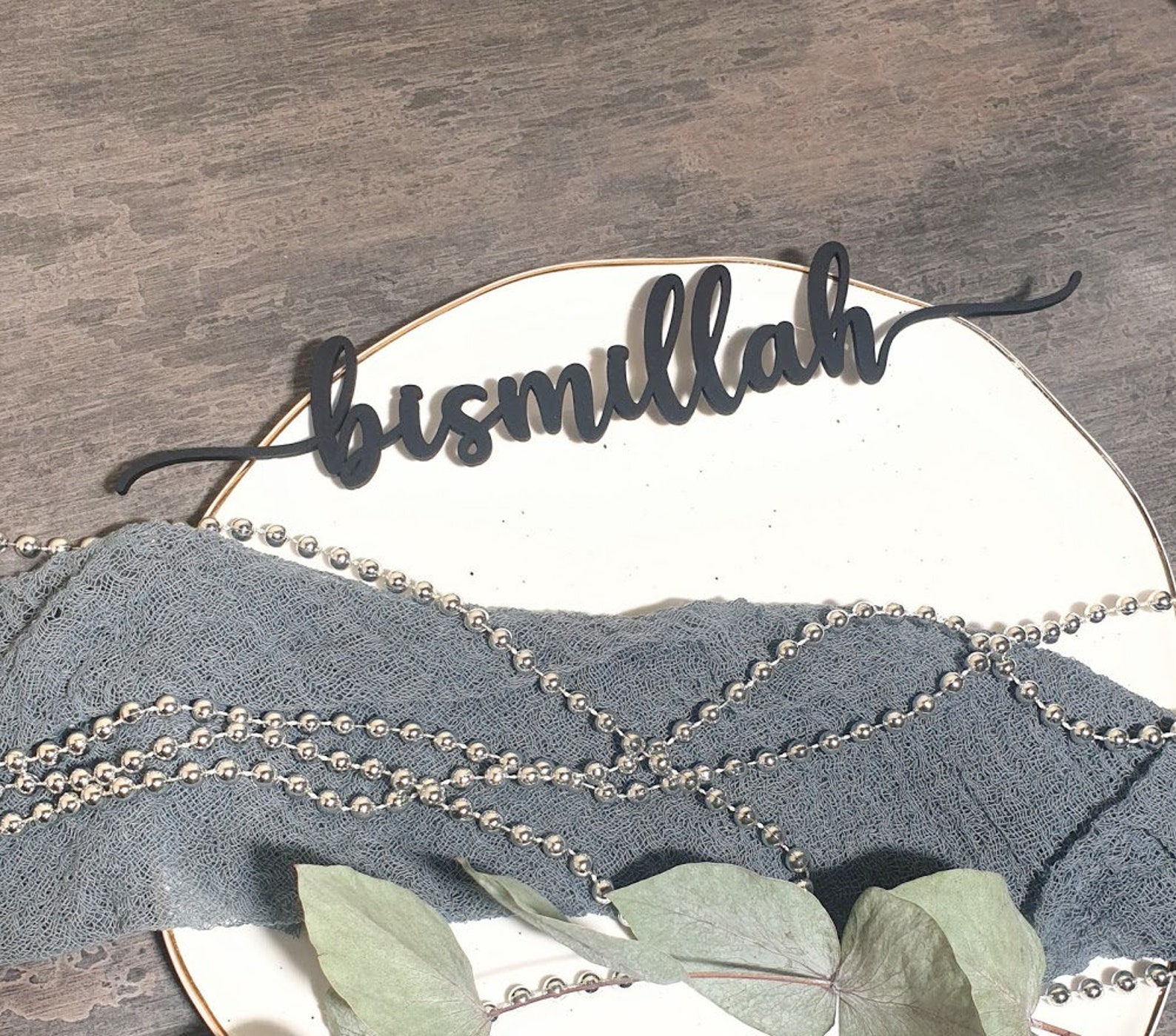 Bismillah Sign Bismillah Tray Decor Eid Decoration RAMADAN Place Cards ...