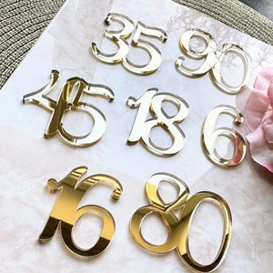 Acrylic Numbers Custom Number Craft Lasercut Numbers Wedding Numbers ...