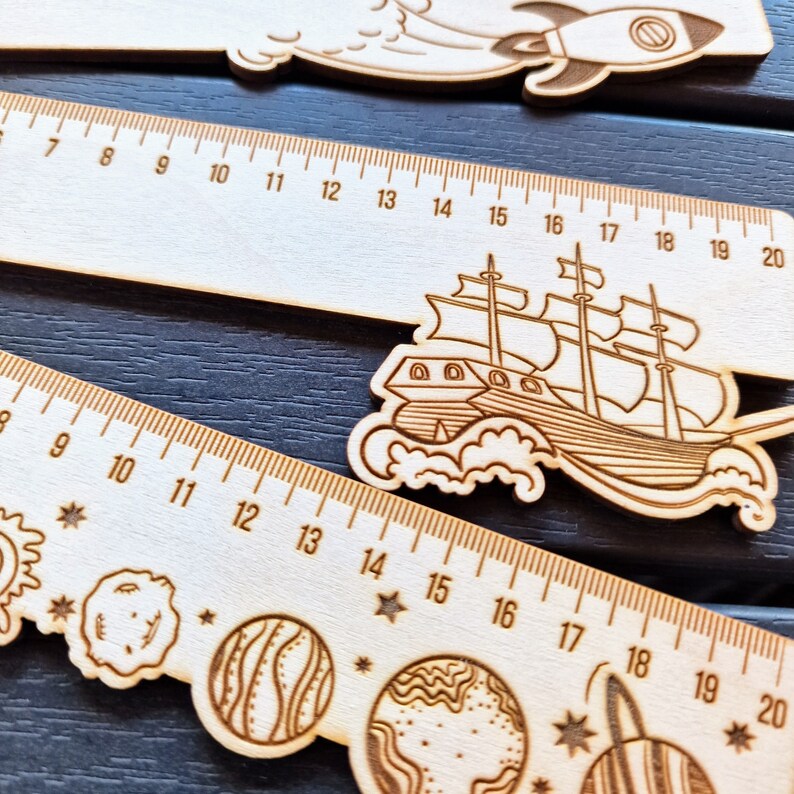 Personalized Wooden Ruler Custom Ruler Laser Cut Ruler - Etsy