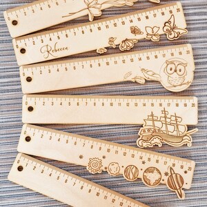 Personalized Wooden Ruler Custom Ruler Laser Cut Ruler Engraved Ruler ...