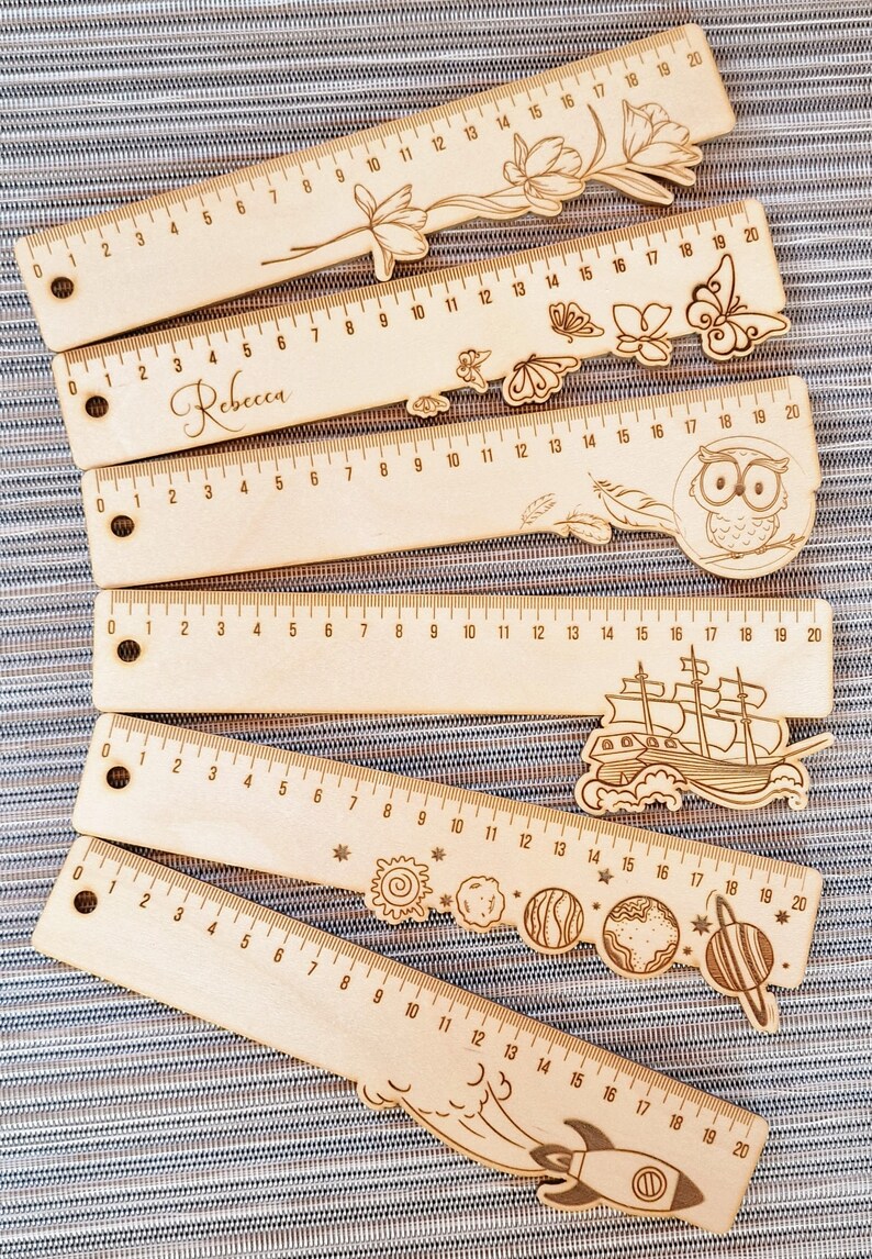 Personalized Wooden Ruler Custom Ruler Laser Cut Ruler - Etsy