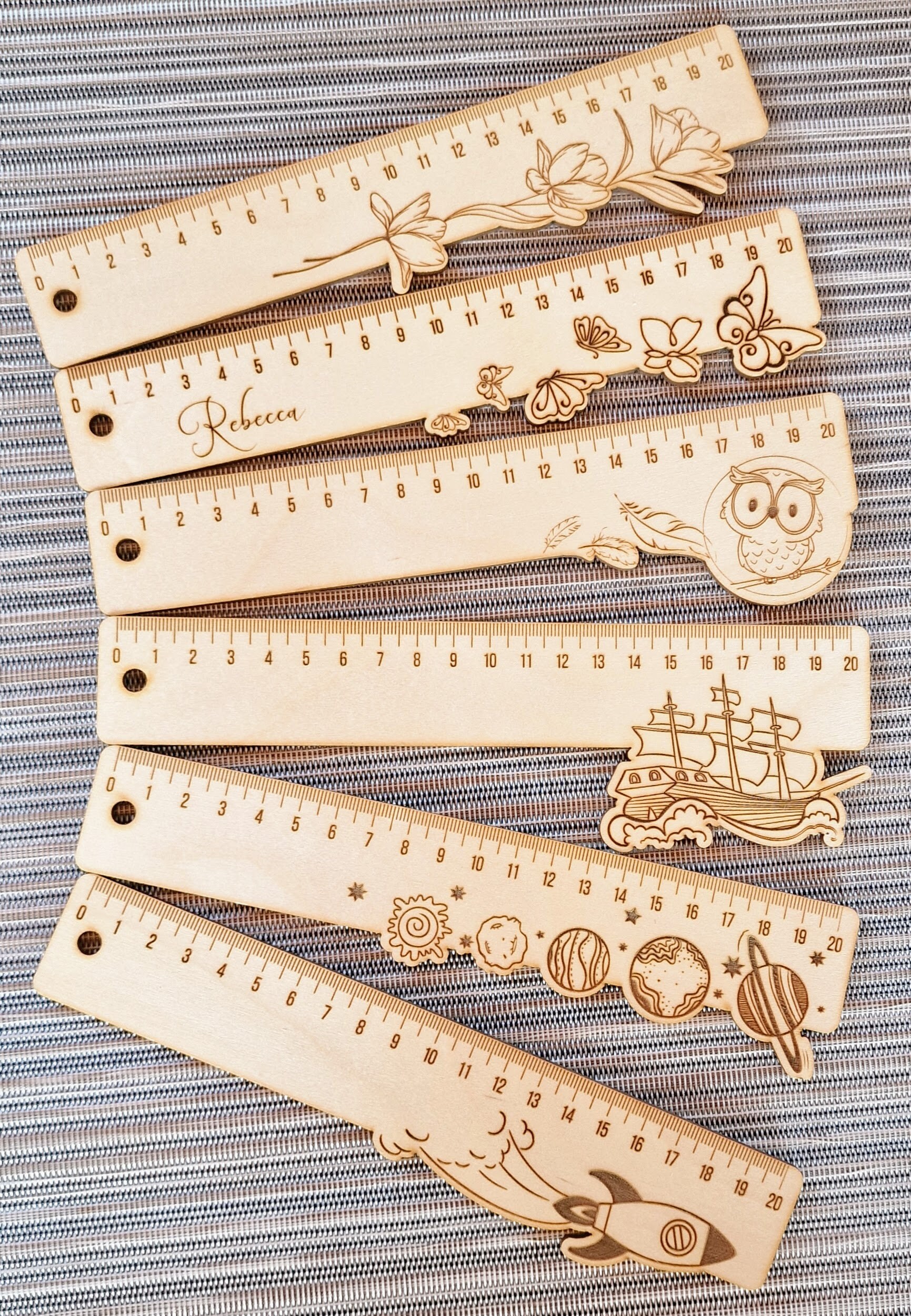 Personalized Wooden Ruler Custom Ruler Laser Cut Ruler - Etsy
