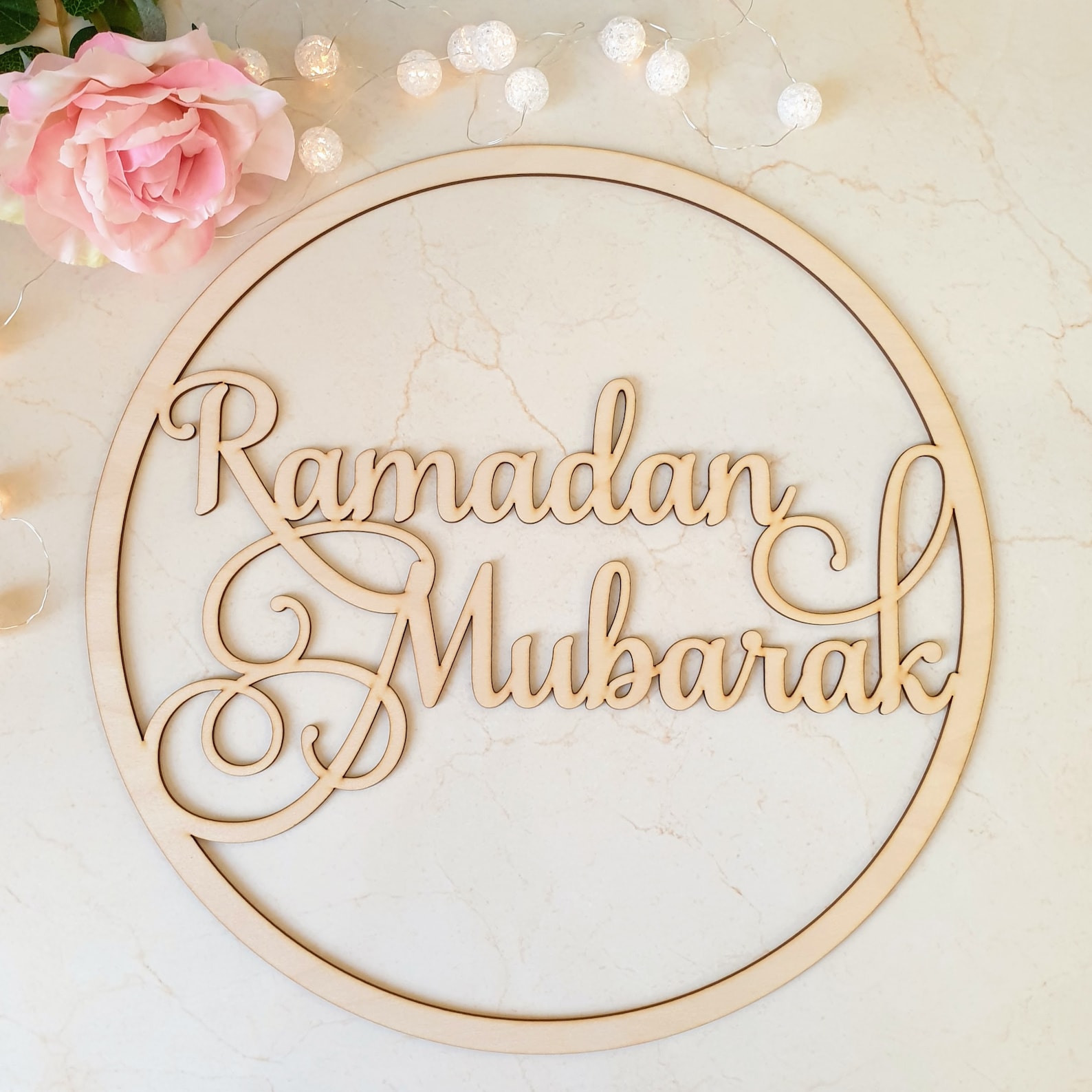 40 Cm High Ramadan Decor Wood Laser Cut Ramadan Circle Decor - Etsy