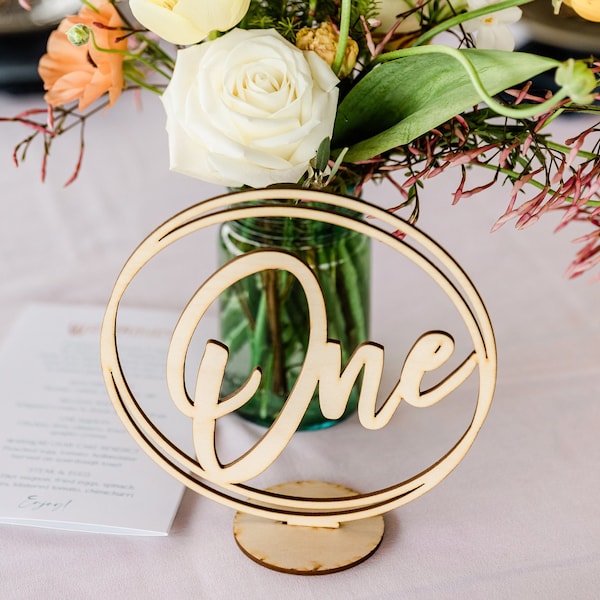 Circle Table Numbers - Etsy