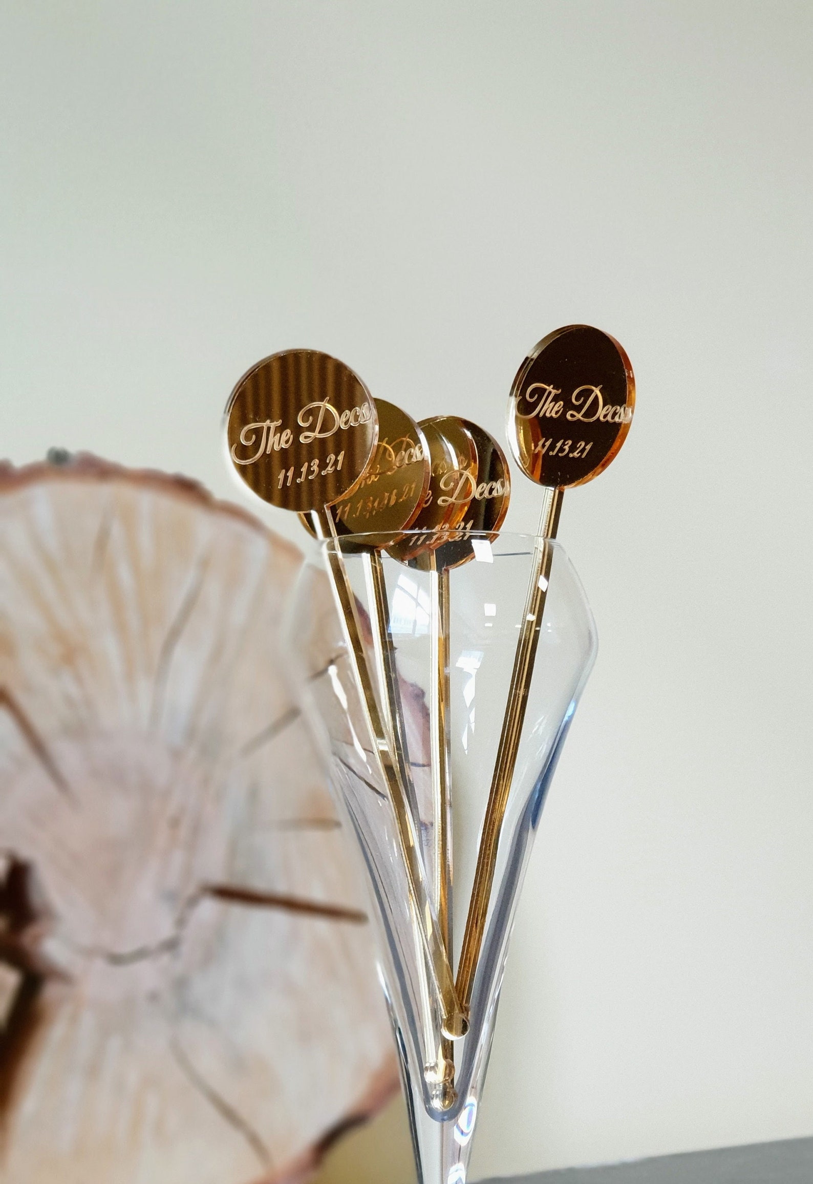 Wedding Drink Stirrers Family Logo Wedding Party Decoration - Etsy