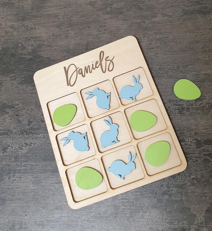 Custom Easter Tic Tac Toe Game Easter Game Personalised Easter - Etsy