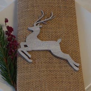 Table Decor Christmas Place Cards Reindeer Place Cards Christmas Table ...