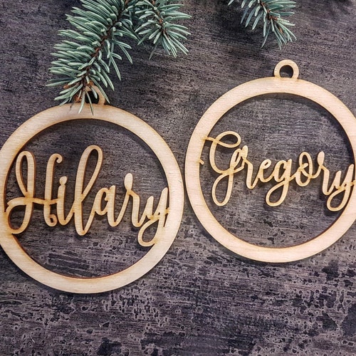 Custom Christmas Baubles With Name CHRISTMAS Gift Tags - Etsy
