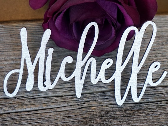 Silver Wooden Names Custom Names Laser Cut Names Silver | Etsy