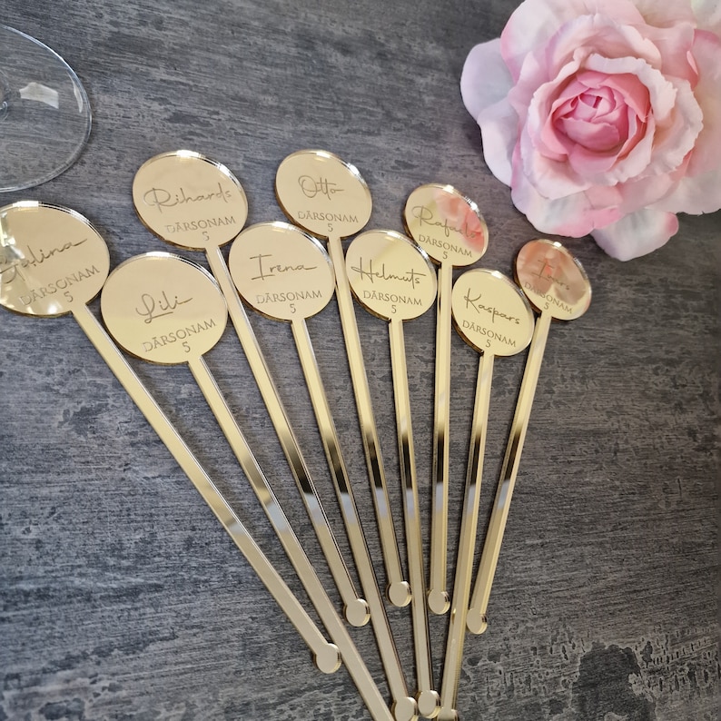 Wedding Drink Stirrers Family Logo Wedding Party Decoration - Etsy