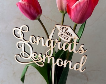 Custom Name Graduation Cake Topper - Etsy
