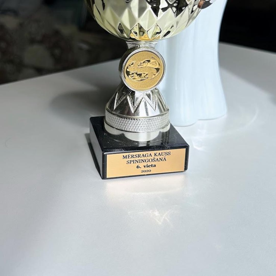 Engraved Label Custom Badge Trophy Label Personalized Engraved Name ...