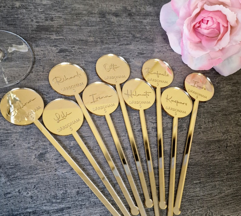 Wedding Drink Stirrers Family Logo Wedding Party Decoration - Etsy