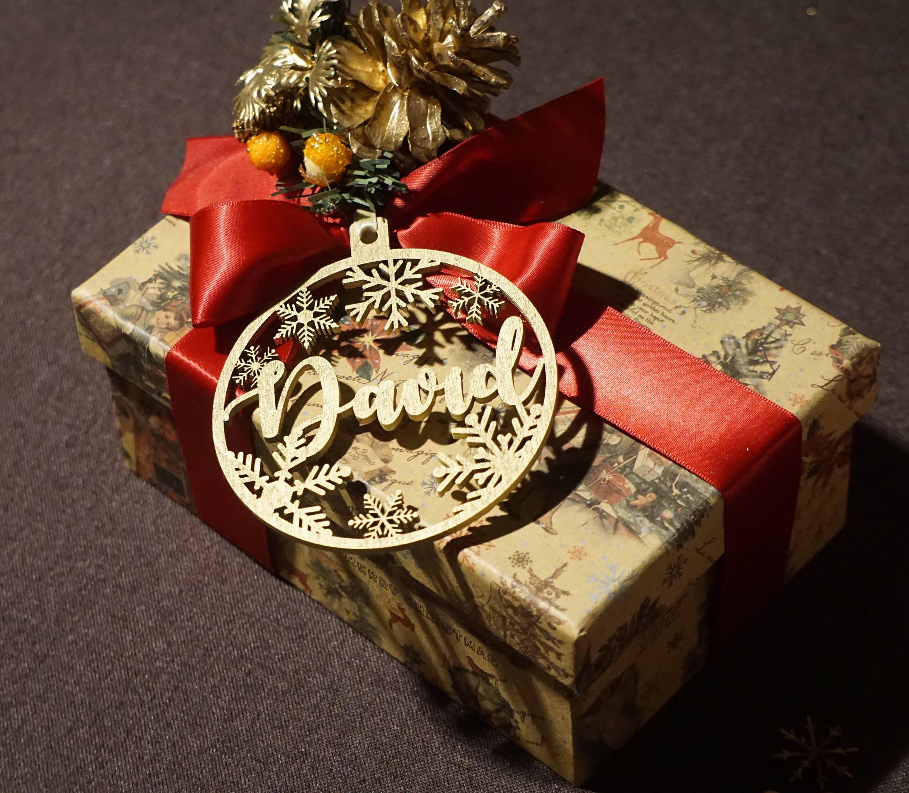 Christmas Bauble Personalized Custom Bauble Laser Cut Names CUSTOM ...